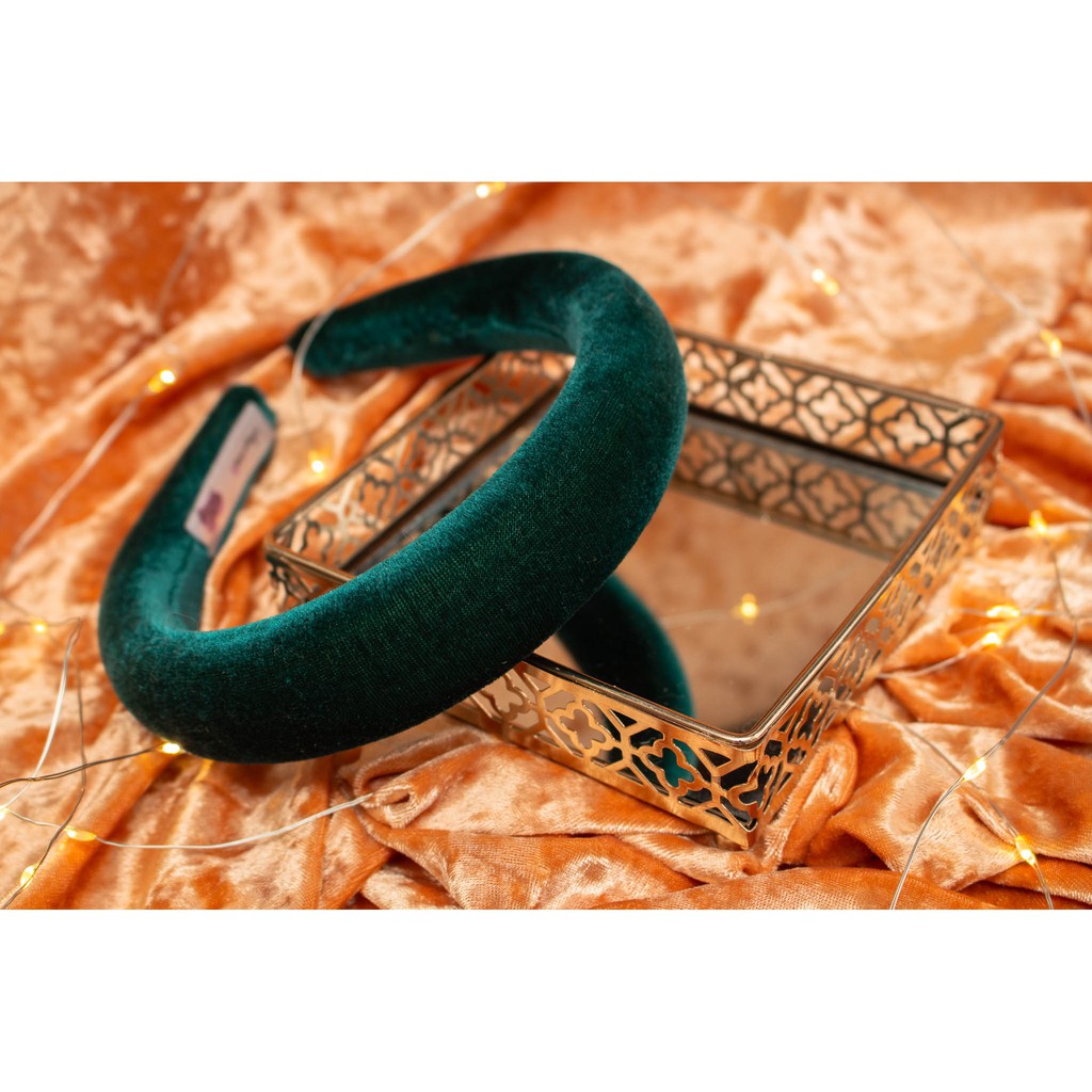 Tiara / Veludo Cheio #2 / Verde (alemão) | Shopee Brasil