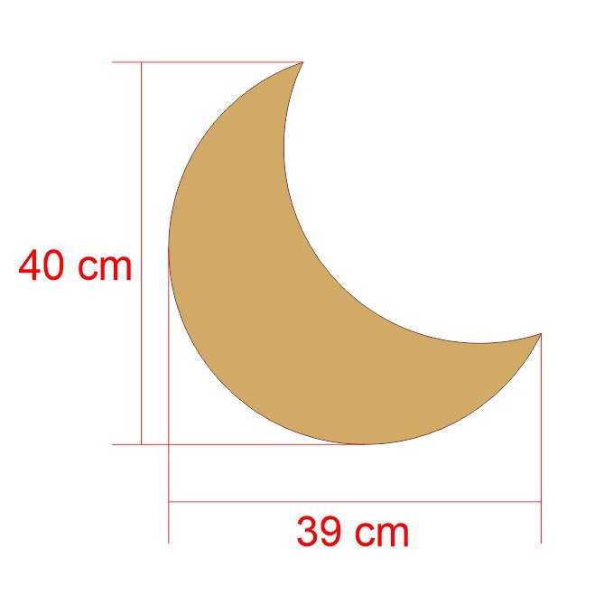 Molde Lua 40cm MDF | Shopee Brasil