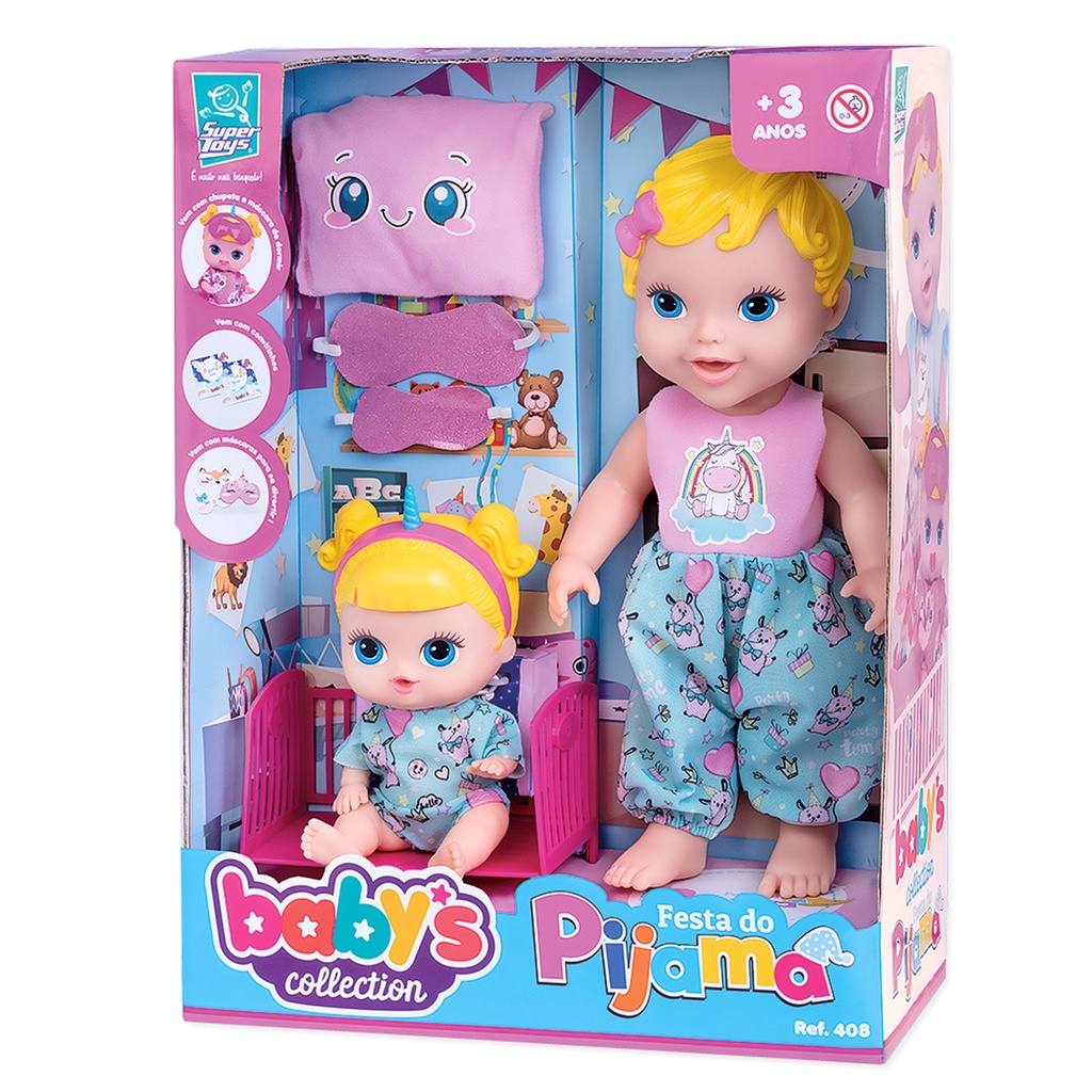 BONECA BABYS COLLECTION FESTA DO PIJAMA MAE E FILHA - SUPER TOYS ...