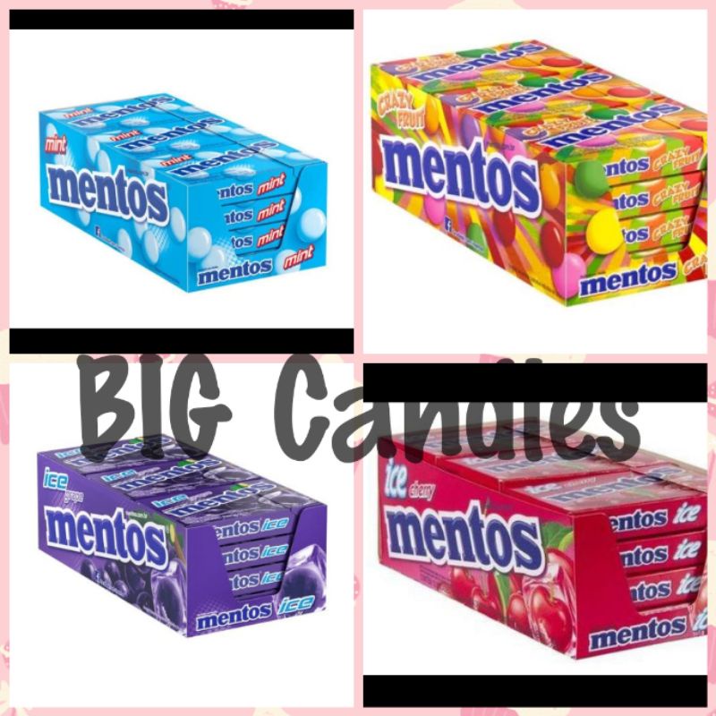 Mentos Display box.Crazy fruit,uva, Mint e Cherry.Saquinho surpresa ...