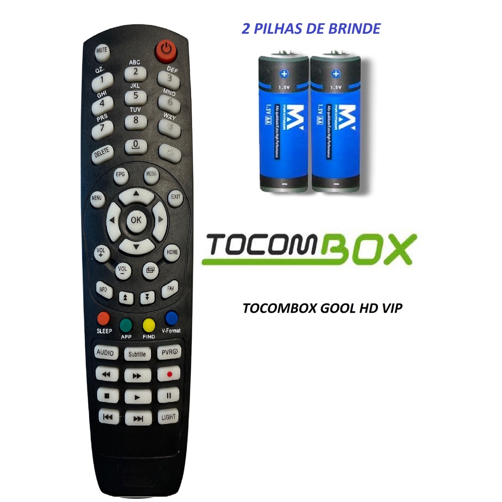 CONTROLE TOCOMBOX GOOL HD VIP PRONTA ENTREGA | Shopee Brasil