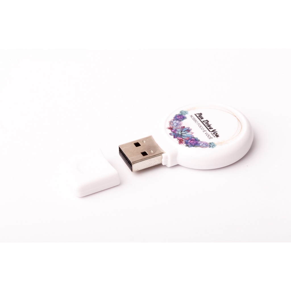 PEN DRIVE PLÁSTICO BALÃO BRANCO PERSONALIZADO FRENTE E VERSO 32GB USB 2.0 (10 UNIDADES) | Shopee ...