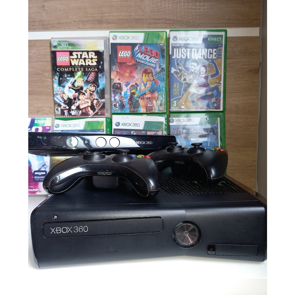 Microsoft Xbox 360 Slim Hd 500gb Desbloqueado A Pronta Entrega RGH 3.0 | Shopee Brasil