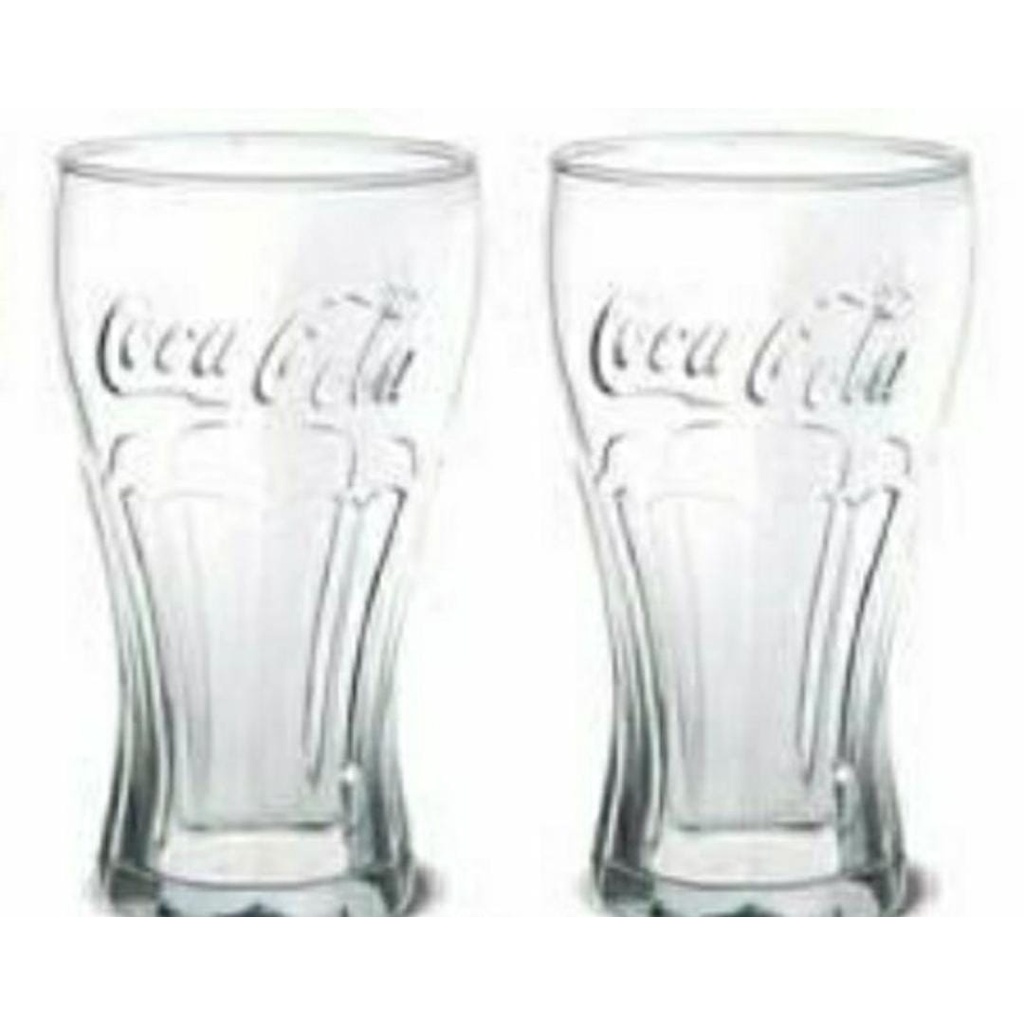 Kit c/ 2 Copos Coca-Cola 300ml Vidro Nadir Diversão Momentos Lazer ...