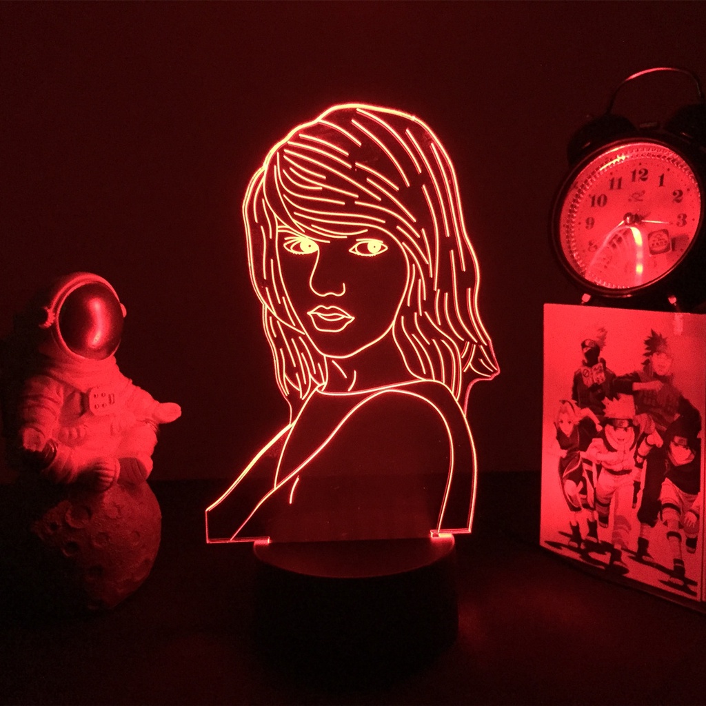 American Singer Taylor Swift Figure Lâmpada Led Noturna | Shopee Brasil