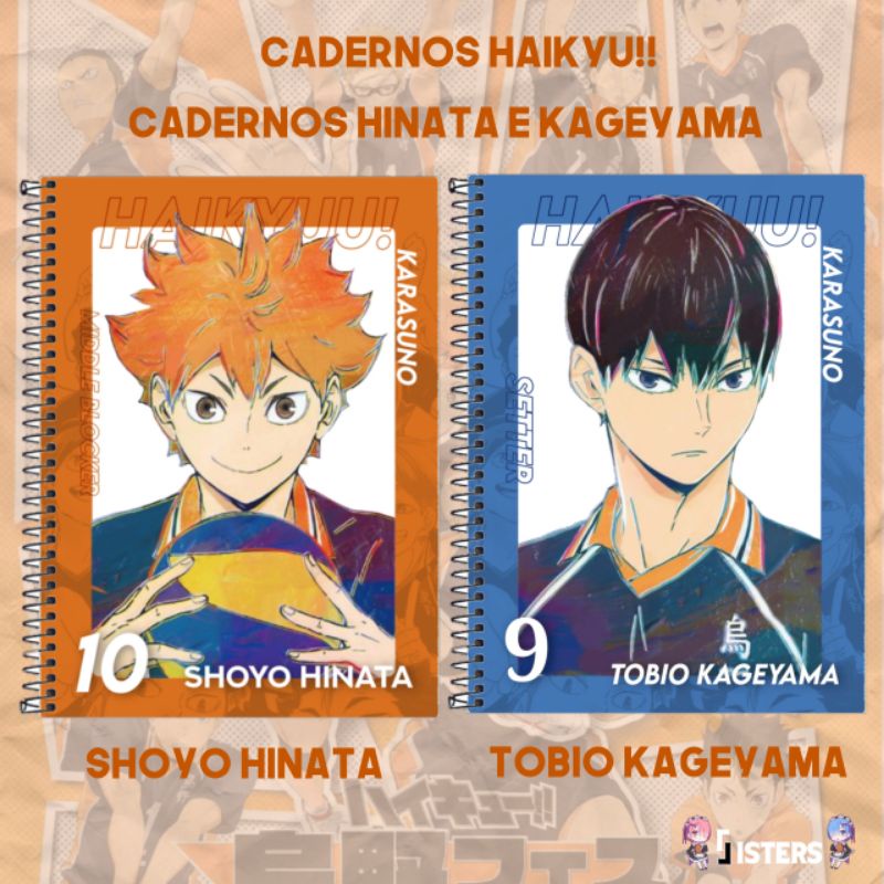 caderno anime haikyuu hinata e kageyama | Shopee Brasil