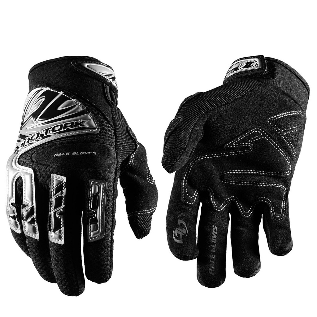 Luva Motocross Pro Tork Race Preta | Shopee Brasil