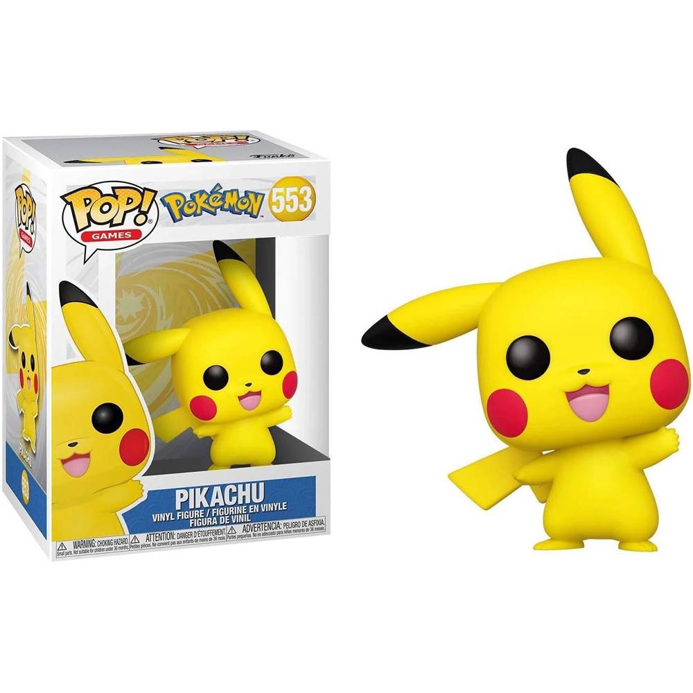 Funko Pop Games Pokémon - Pikachu (waving) Flocked 553 | Shopee Brasil