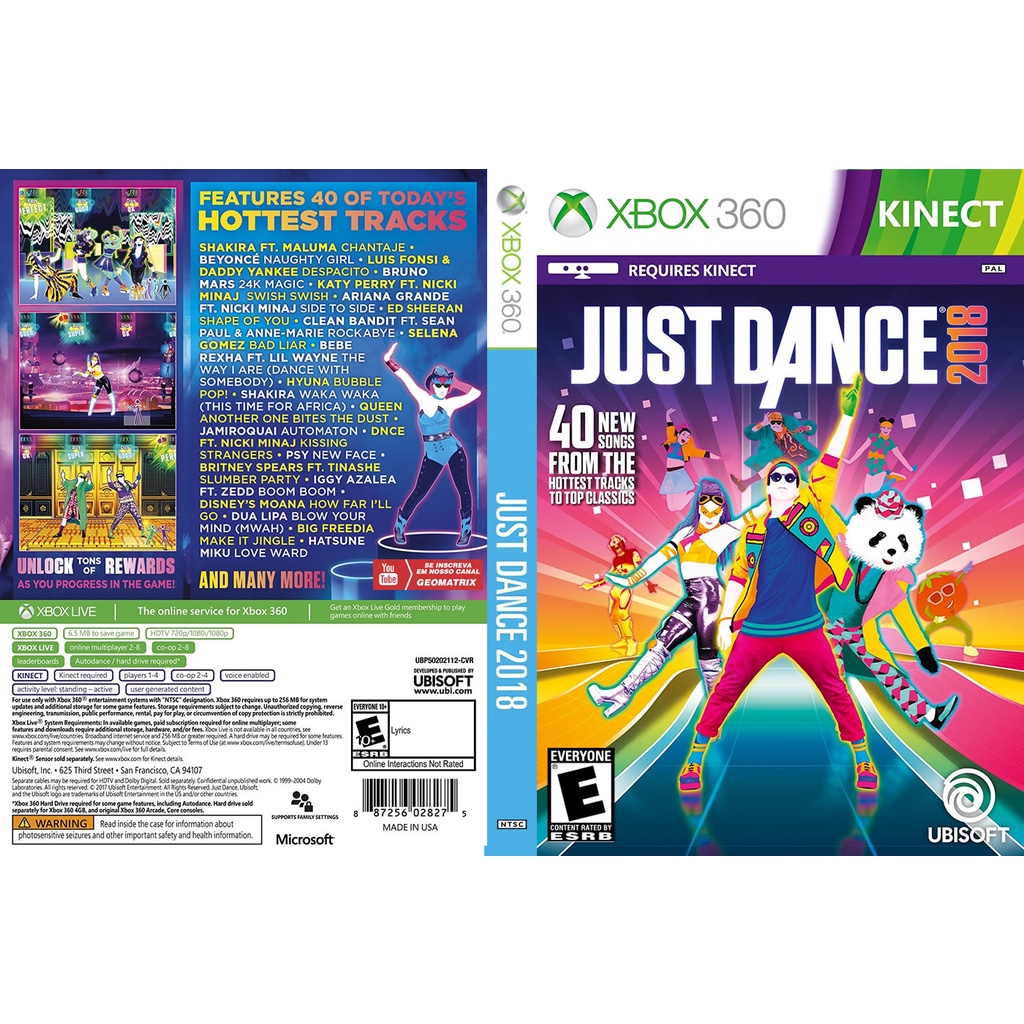 Just Dance 2018 P/ XBOX360 (LTU/LT/JTAG/RGH) | Shopee Brasil