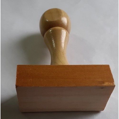 Carimbo tradicional, base em madeira, modelo M11, 5,0x2,5 cm ...