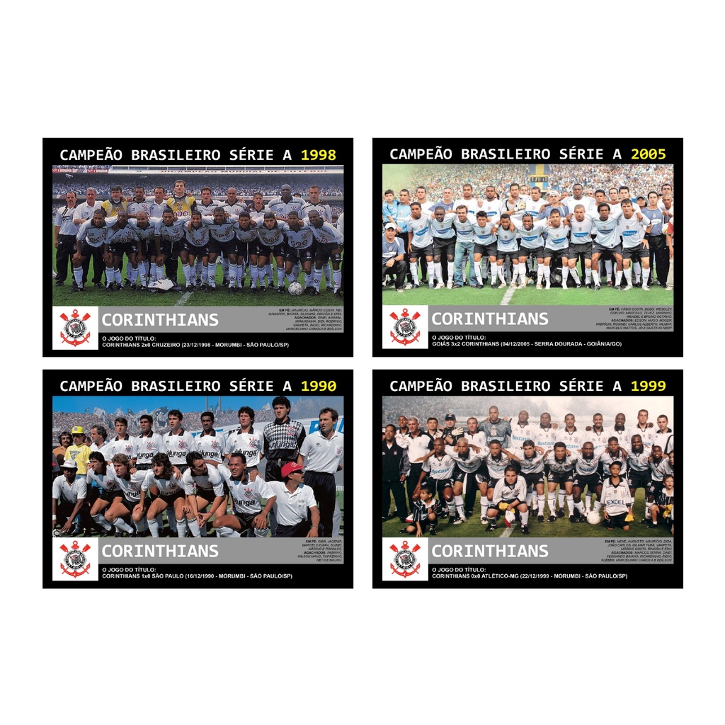 Kit Pôsteres A4 Corinthians - Escorrega o Preço