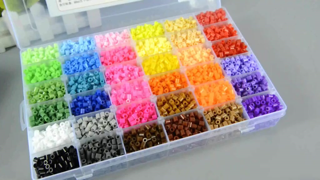 34000peças 2.6mm Perler Hama Beads 48cores/pixel art/perler beads kit 2 ...