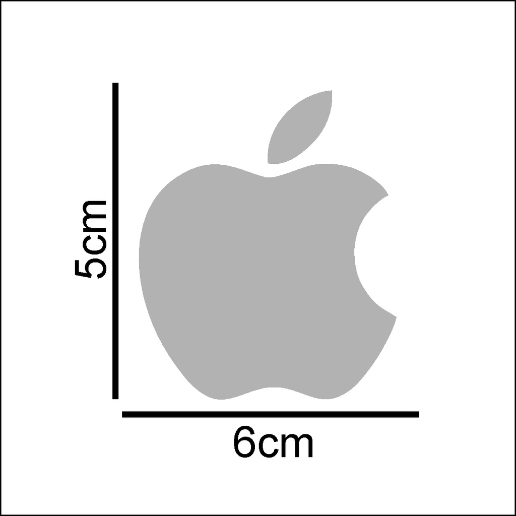 Adesivo Apple Maça 6x5cm Imac Iphone Ipad Diversas Cores Decoração ...
