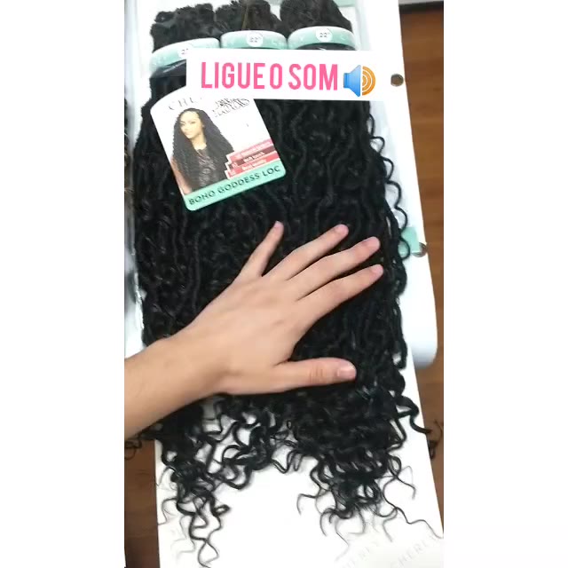 Cabelo Faux Locs Crochet Braids e Boho locs 270G com 60 mechas 65cm ...
