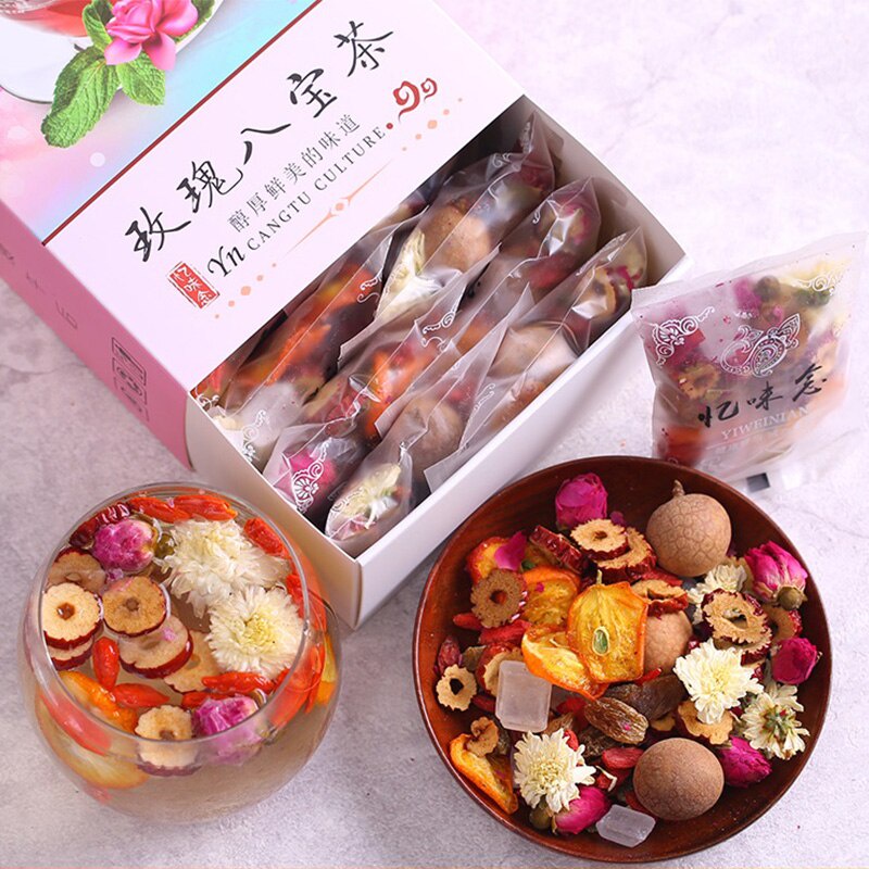 2021 chá chinês de ervas chinês chá natural babao, inclui longan rosa ...