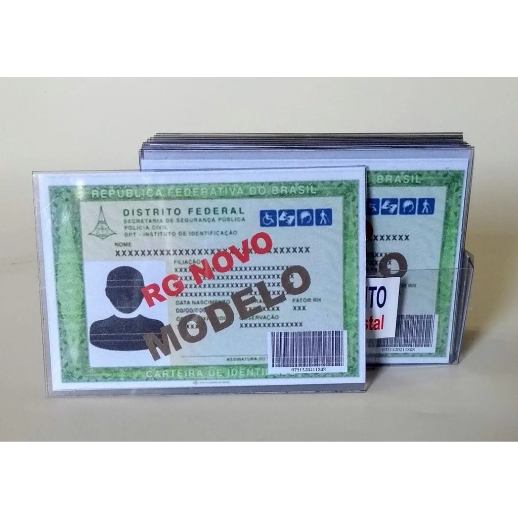 Protetores De Documentos RG/ Material Semi Rígido | Shopee Brasil