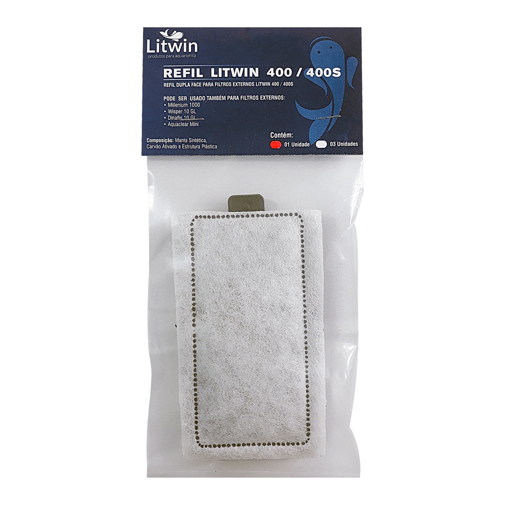 Litwin Refil Filtro Externo Aquario 400/400s | Shopee Brasil