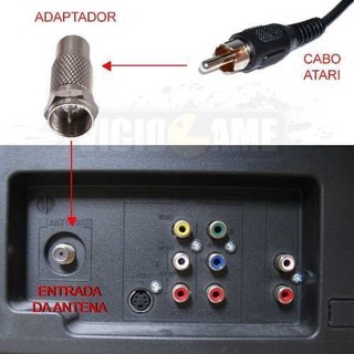 adaptador plug conector de antena rf para vídeo game antigo sega mega ...