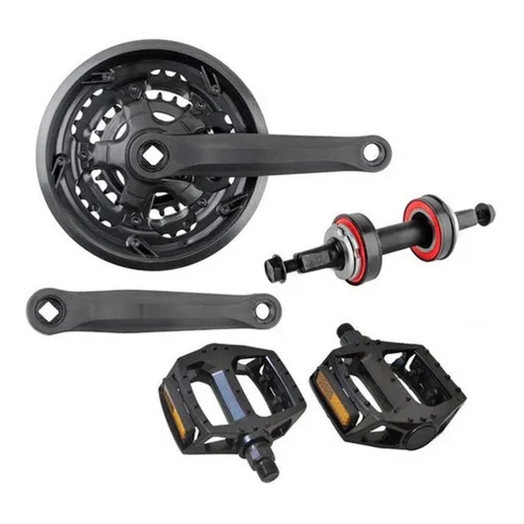 Pedivela Triplo Eixo Transformer 45 Rolamento Pedal Plataforma Bike ...