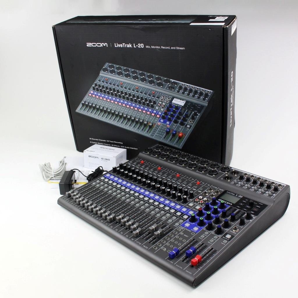 Novo Zoom LiveTrak L-20 Multitrack Digital Mixer & USB Audio Recorder ...