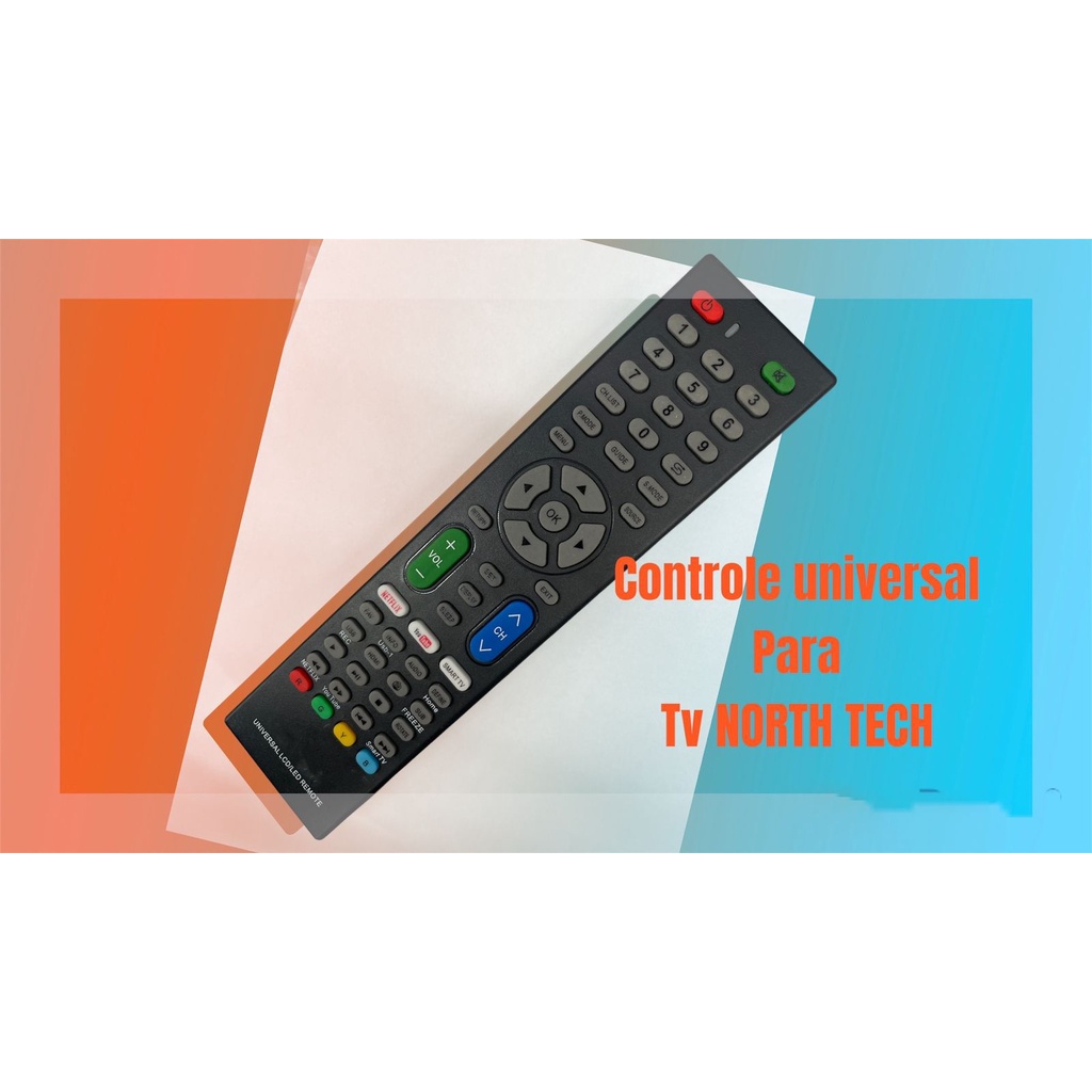 controle remoto universal de Tv para North Tech led smart Nt-43smse ...