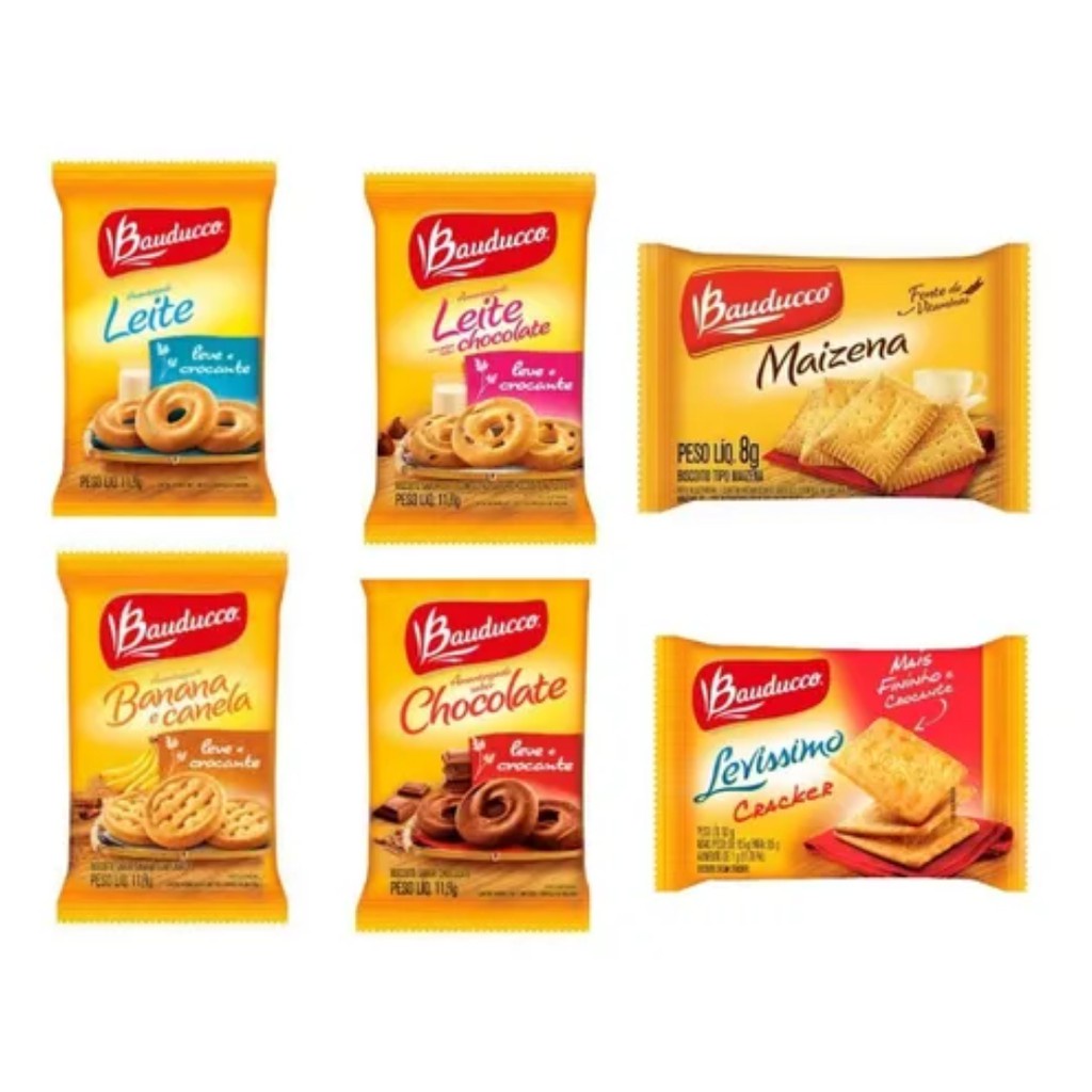 Biscoito Sachê 50 unidades escolha sabor | Shopee Brasil