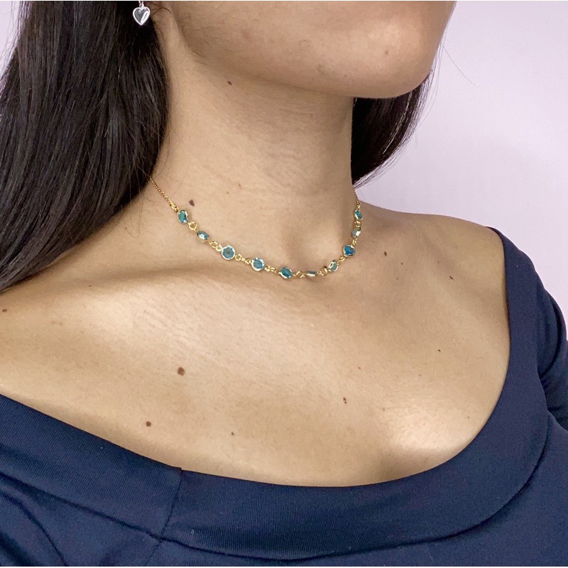 Colar Curto Bela Dourado | Shopee Brasil