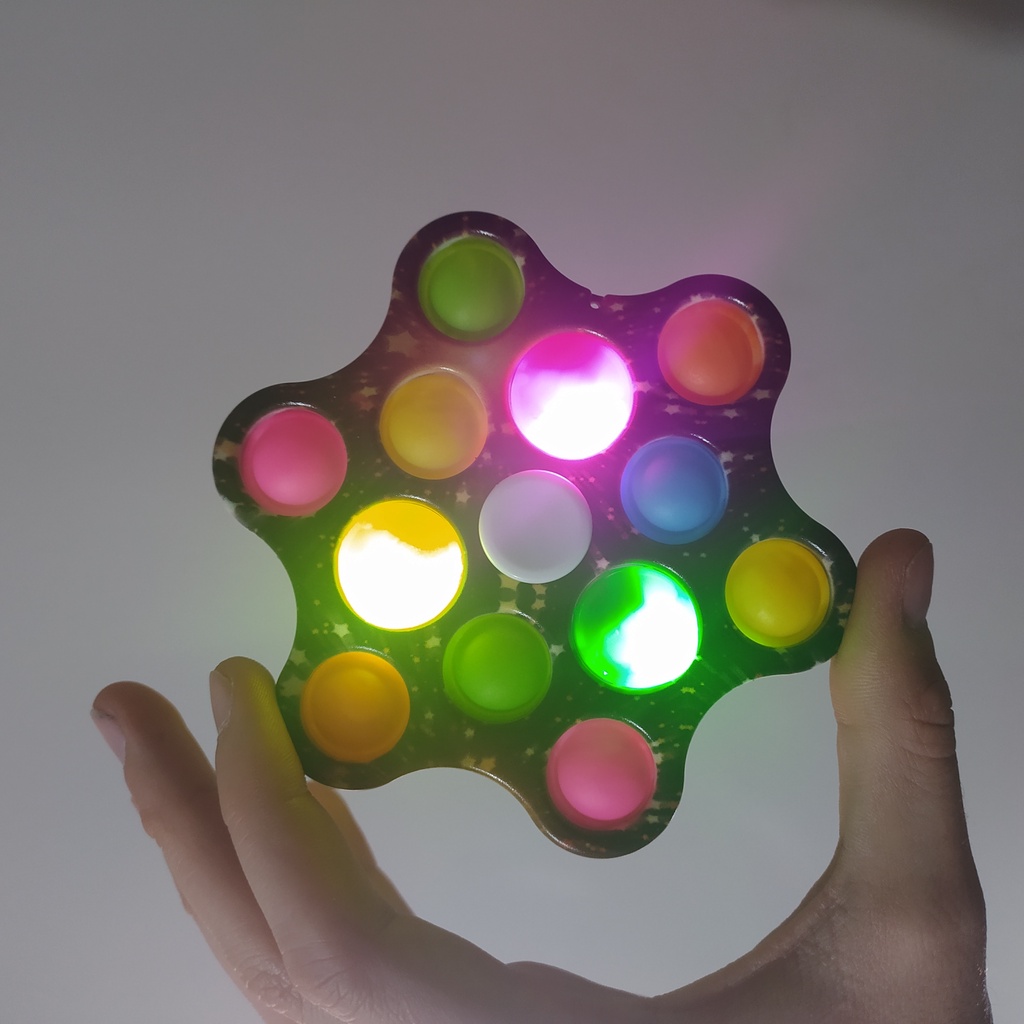Pop It Spinner Popit com Luz Grande Fidget Toys Grande com Envio ...