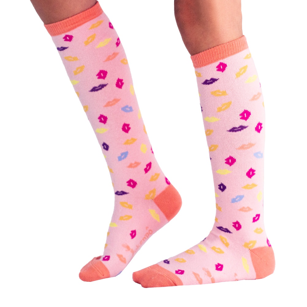 Meia Infantil Cano Alto Menina Jokenpô Boquinhas Colors | Shopee Brasil