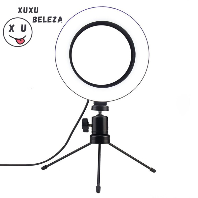 Ring Light Iluminador 16cm ou 6 polegadas com mini tripe - ENVIO IMEDIATO | Shopee Brasil