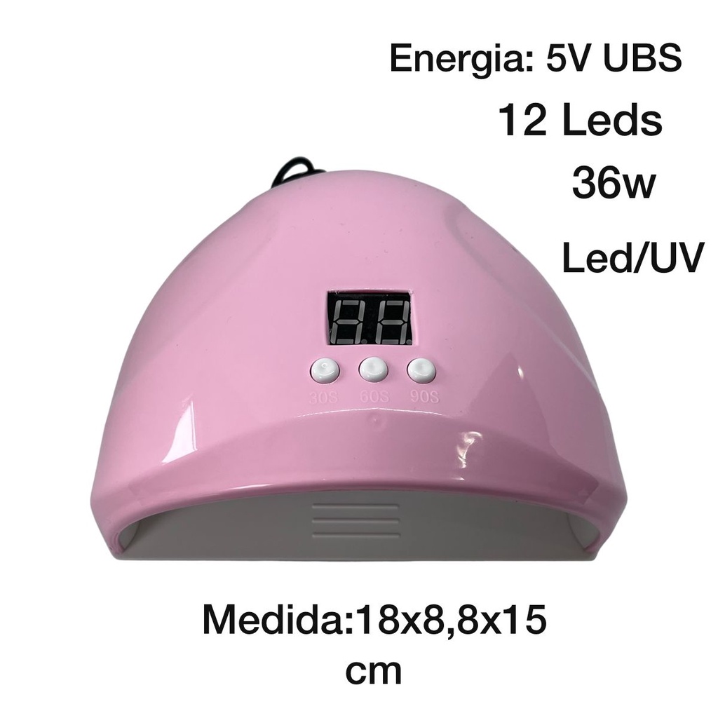 Cabine Led UV Digital Gel Acrígel 12led 36w Dazzle Bivolt | Shopee Brasil