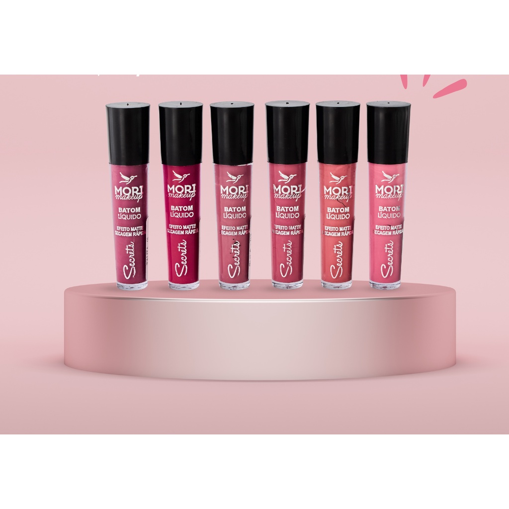 Batom Líquido Matte Toque Aveludado Mori Makeup 4 ml | Shopee Brasil