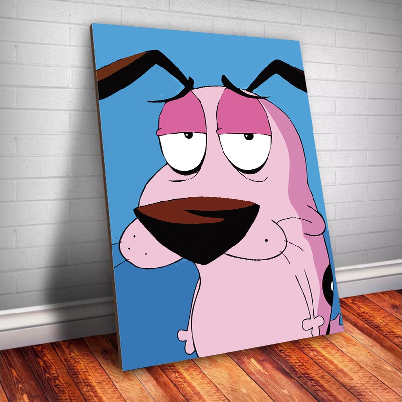 Placa decorativa MDF Coragem o cão covarde (28x20 A4) Quadro parede ...