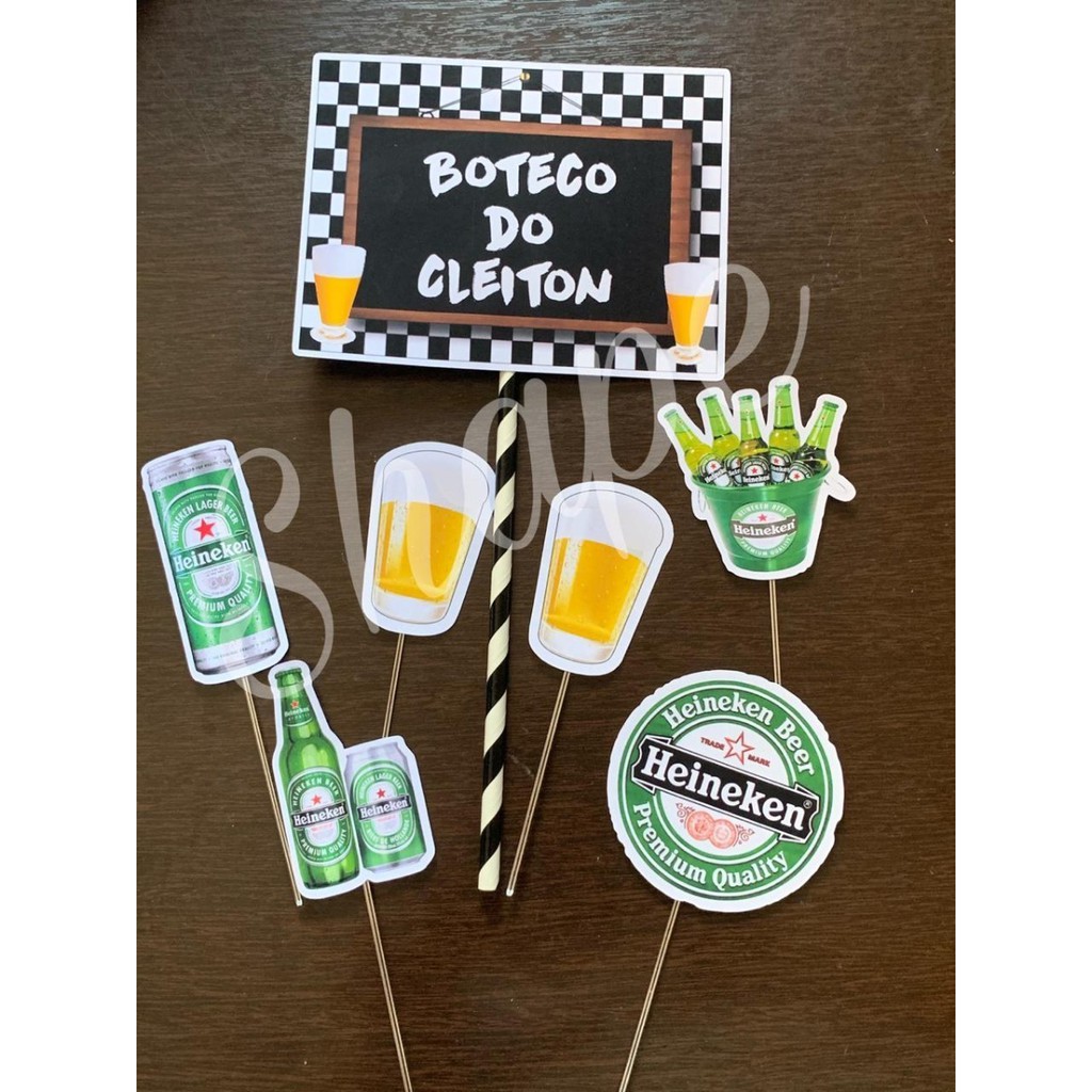 Topper Personalizado Para Bolo - Boteco | Shopee Brasil