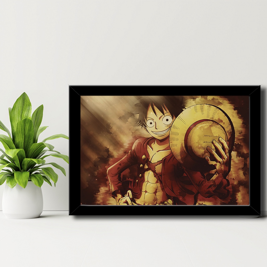 Quadro Monkey D Luffy One Piece 33x23cm | Shopee Brasil