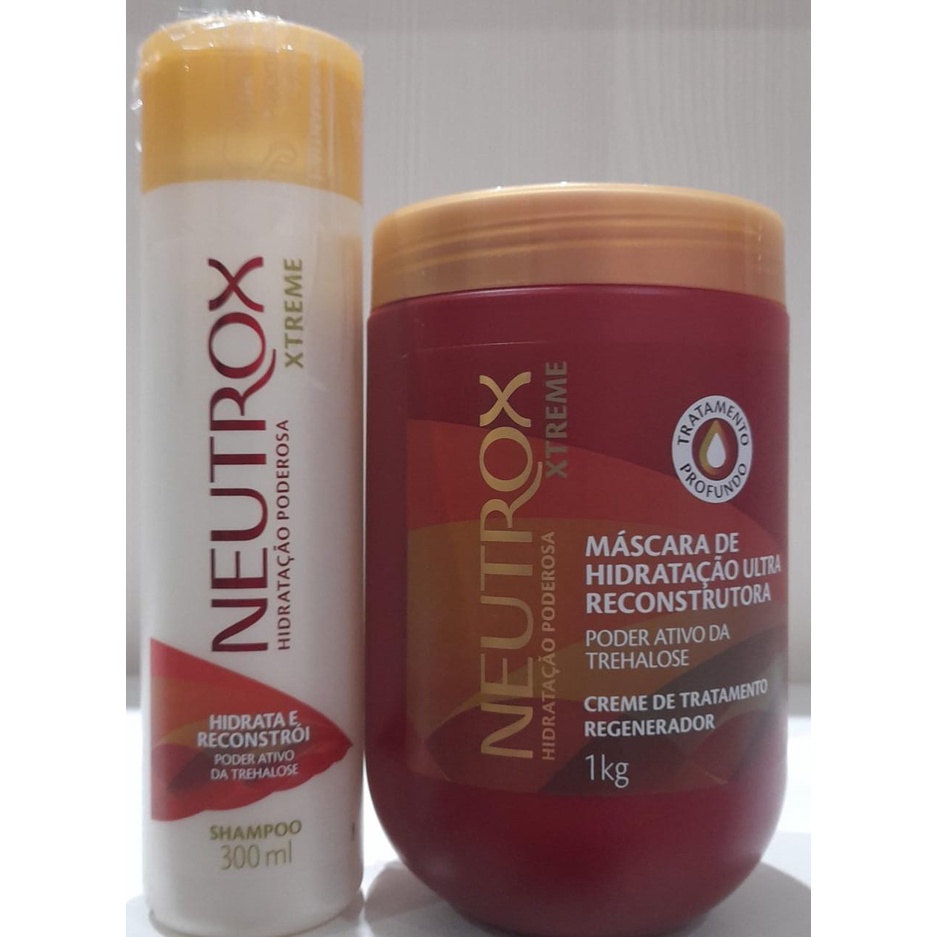 KIT NEUTROX XTREME SHAMPOO+CREME TRATAMENTO REGENERADOR 1KG | Shopee Brasil