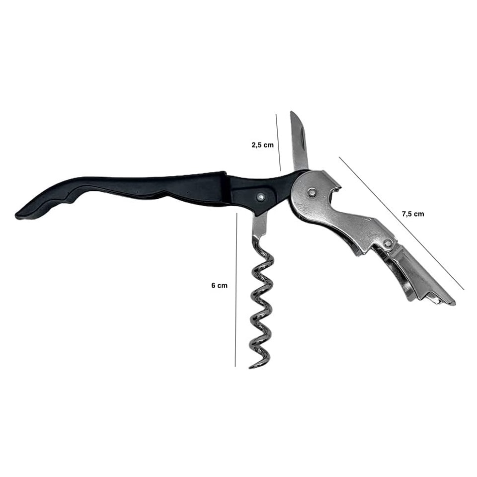 Abridor Multiuso Saca Rolha 2 estagios profissional | Shopee Brasil