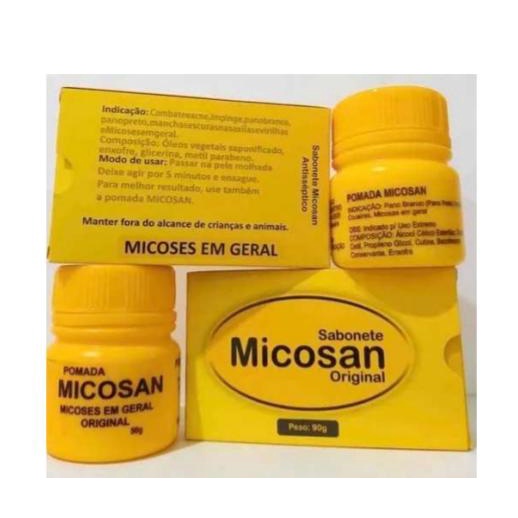 MICOSAN Kit com 180 Pomadas + 180 Sabonetes Clareador Original Combo ...