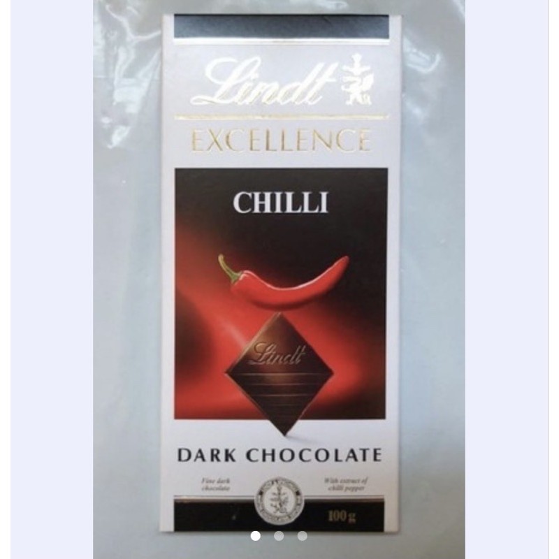 Chocolate Lindt Excellence Chilli Dark Barra De 100 Gramas | Shopee Brasil