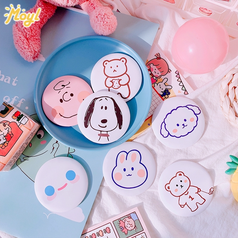 Mini Espelho Redondo De Bolso Fofo De Desenho Moyl | Shopee Brasil