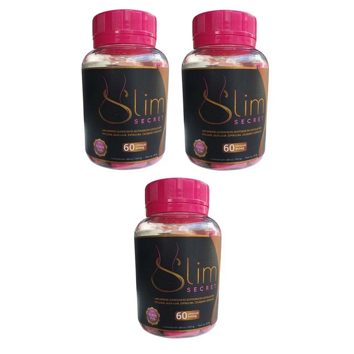 Kit 3 Unidades Slim Secret 60 Cápsulas Proway | Shopee Brasil