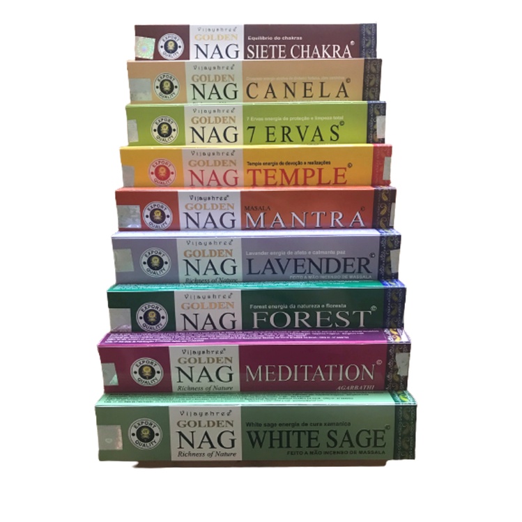 Incenso Indiano Massala Golden Nag 1 cx de 15gr - Escolha o Aroma | Shopee Brasil