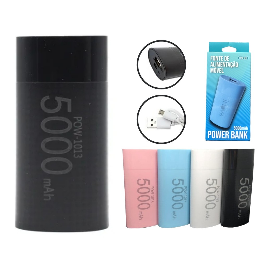 Carregador Portátil Power Bank Universal 5000 mah Inova Original pow 1013 | Shopee Brasil