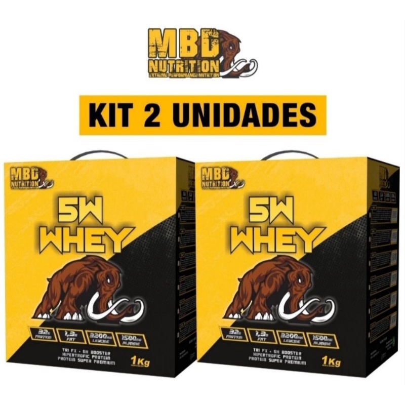 kit 2 Whey Protein MBD NUTRITION 1kg (ATACADO) | Shopee Brasil