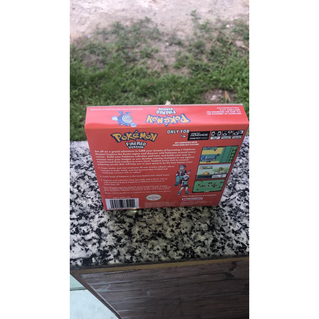caixa com berço repro para pokemon firered de gameboy advance | Shopee ...