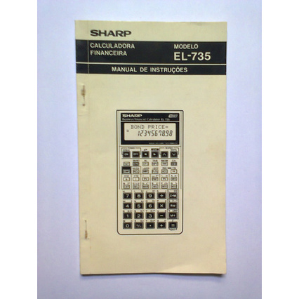 Manual Original Calculadora Sharp El-735 | Shopee Brasil