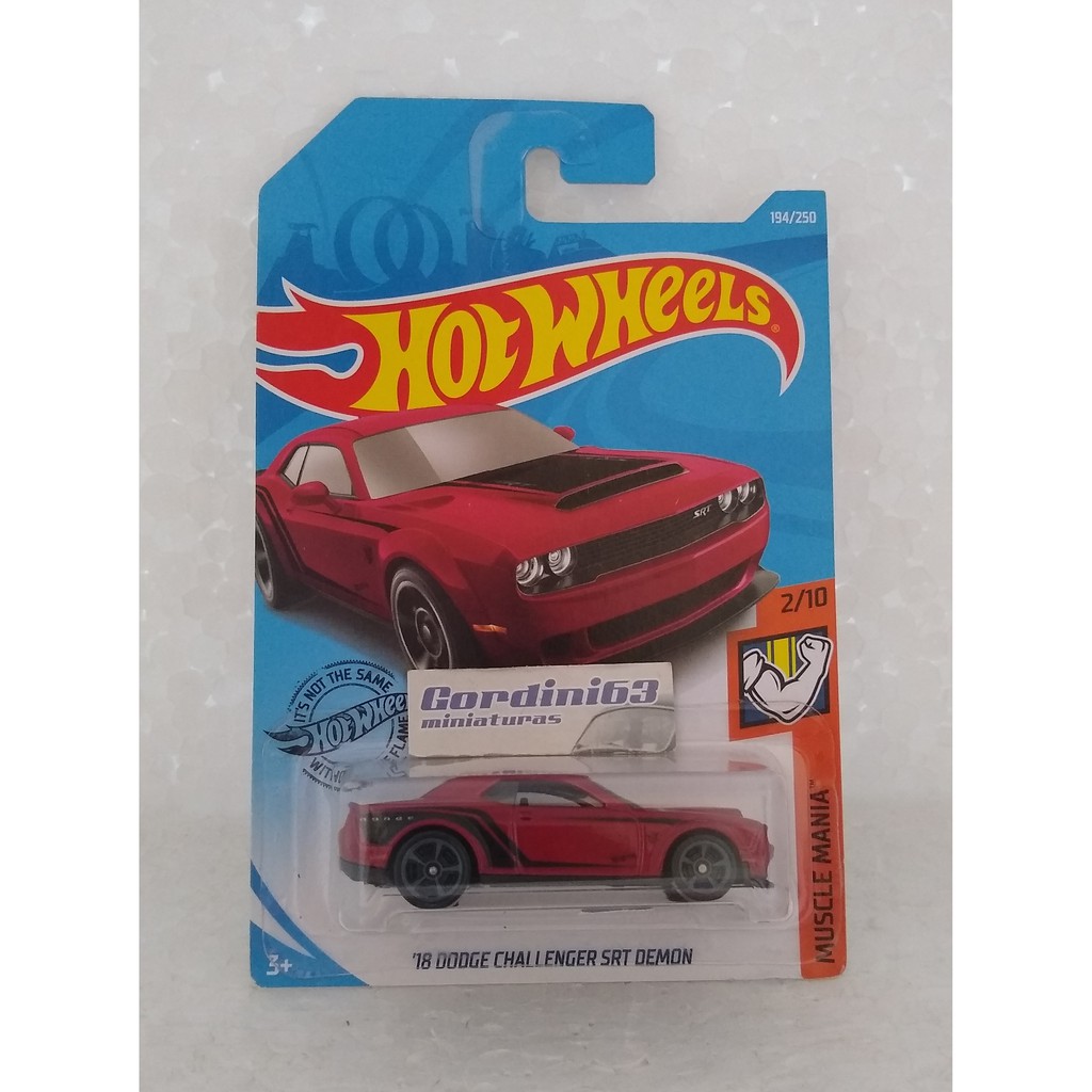 Hot Wheels 18 Dodge Challenger Srt Demon Shopee Brasil