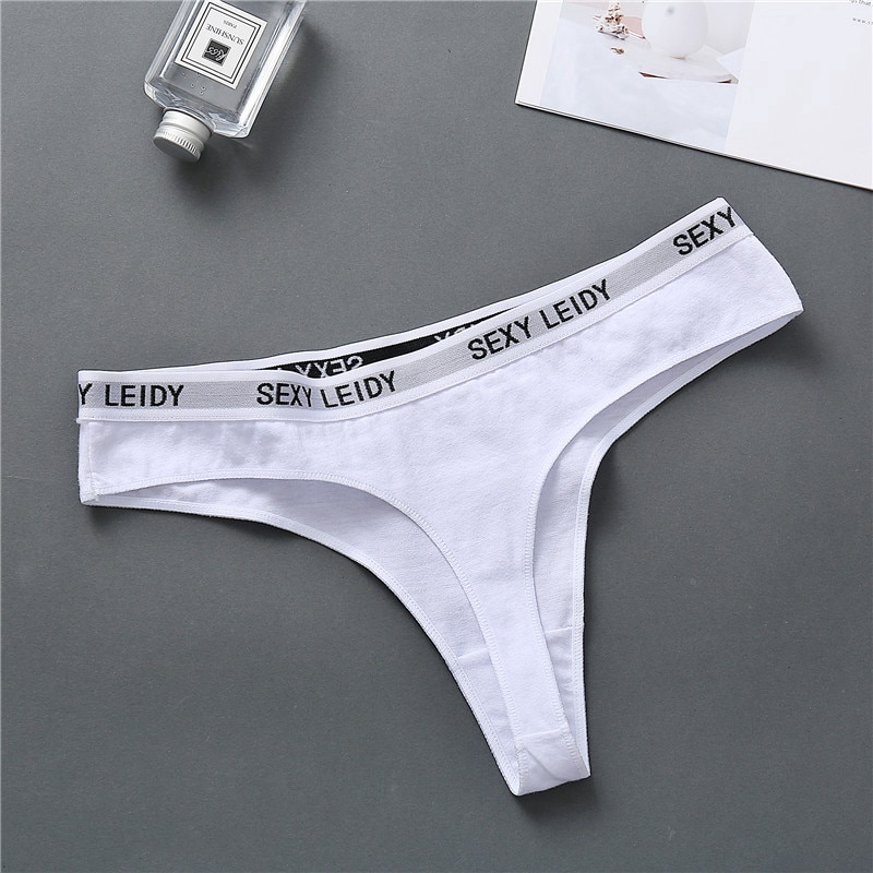 Mulheres Tanga De Algodão Calcinha Moda M Xl Finetoo Carta G Corda
