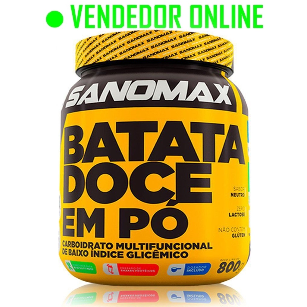 Batata Doce em Pó 800g Sanomax - Ganho de Massa + Brinde | Shopee Brasil