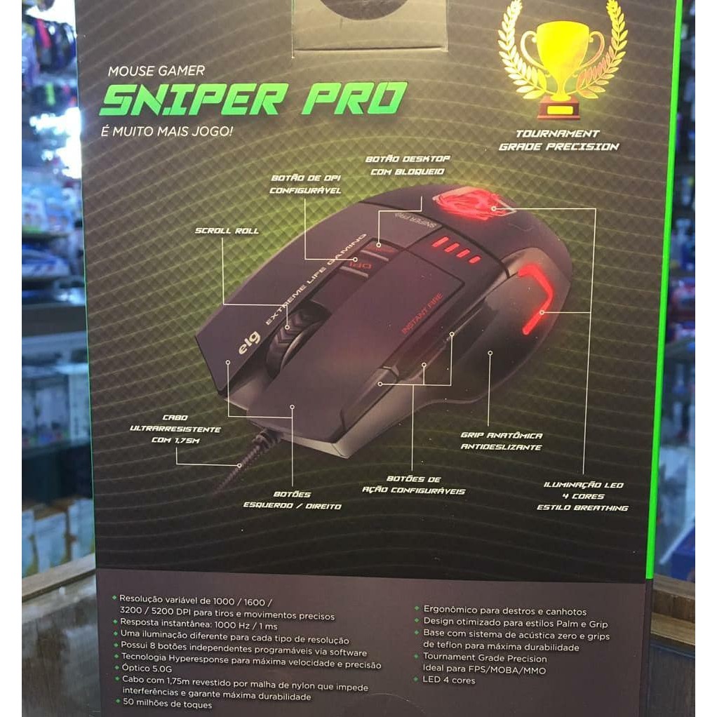 MOUSE GAMER SNIPER PRO | Shopee Brasil